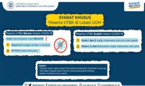 Yuk Cek, Syarat Khusus Peserta UTBK-SBMPTN 2022 di UGM dan Denah Lokasi Ujian - News+ on RCTI+