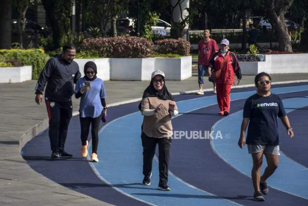 Lapang Gasibu Bandung Ramai di Libur Akhir Pekan