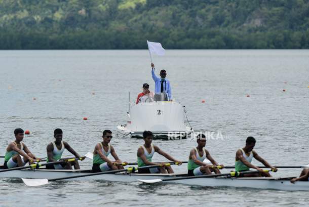 Final Dayung Nomor Rowing M8+ PON Papua