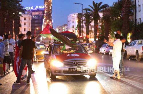 Konvoi Soumoud Menuju Gaza Tiba di Libya | Republika Online