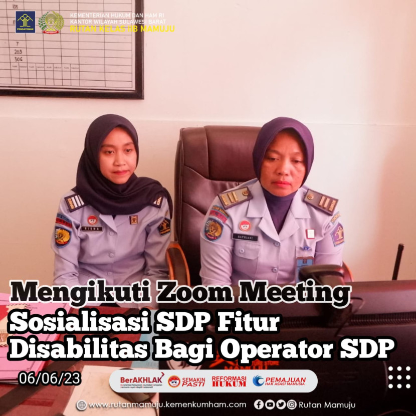 Mengikuti Zoom Meeting, Sosialisasi SDP Fitur Disabilitas Bagi Operator SDP Mengikuti Zoom Meeting, Sosialisasi SDP Fitur Disabilitas Bagi Operator SDP