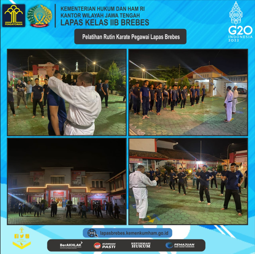 Pelatihan Rutin Karate Pegawai Lapas Brebes Pelatihan Rutin Karate Pegawai Lapas Brebes